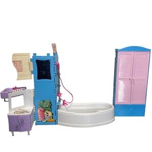 Mattel | Toys | Barbie Bathroom Shower Tub With Closet | Poshmark